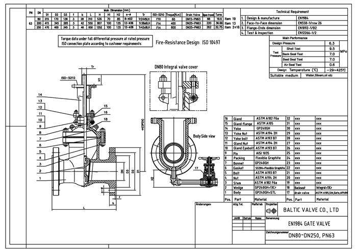 Special Design: a Gate Valve with a Drain Valve - Baltic