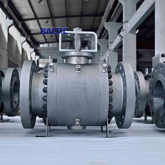 DIN Ball Valves with Bare Stem, Top Flanges and SS304 Brackets - Baltic
