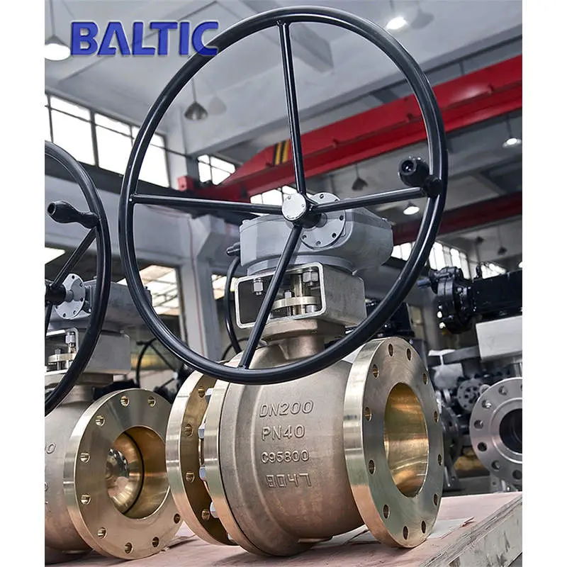 ASTM B148 C95800 Gearbox Ball Valve, 8 Inch, 300 LB, API 6D - Baltic