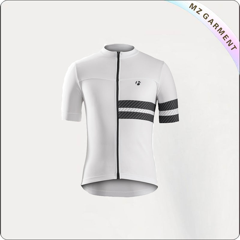 Men's Pure White Cycling Jerseys, Short Sleeves | Topper