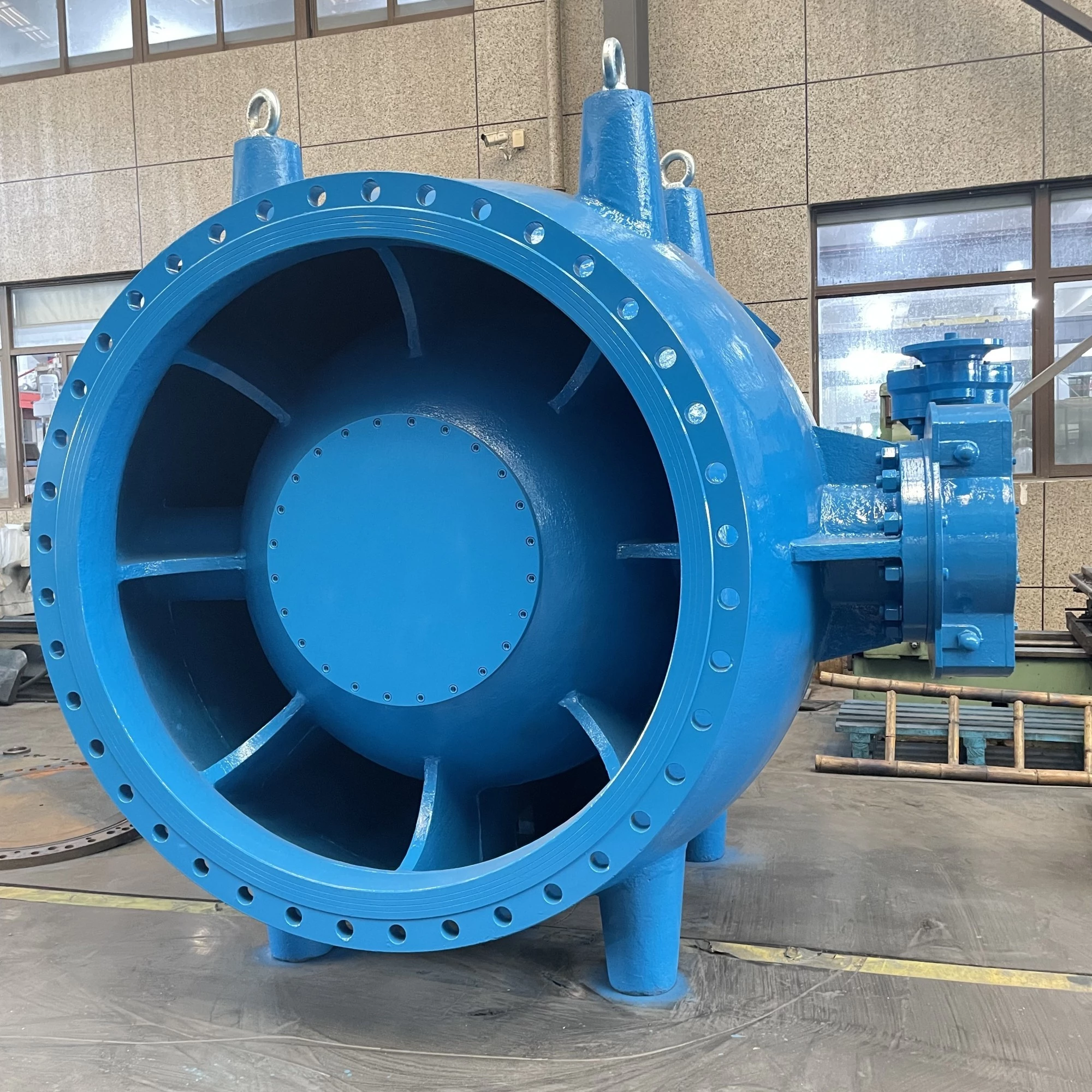 Piston Type Flow Regulator, QT450-10, DN1800, PN10, RF End - Weldon