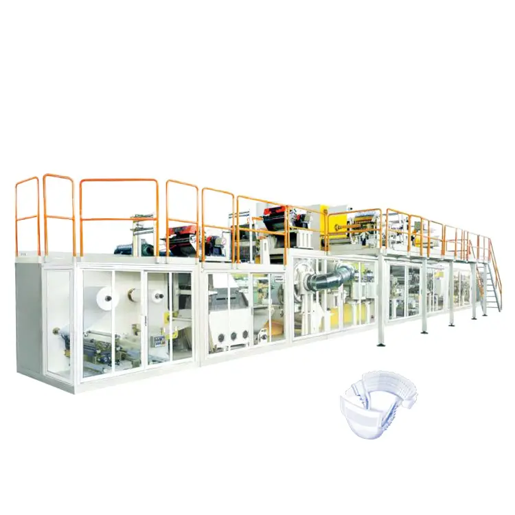 Fully Servo Automatic Baby Diapers Machine with PLC Control - Topper