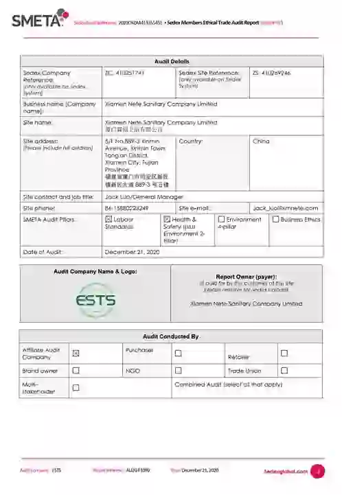 SMETA Audit - NETE SMETA Audit - NETE