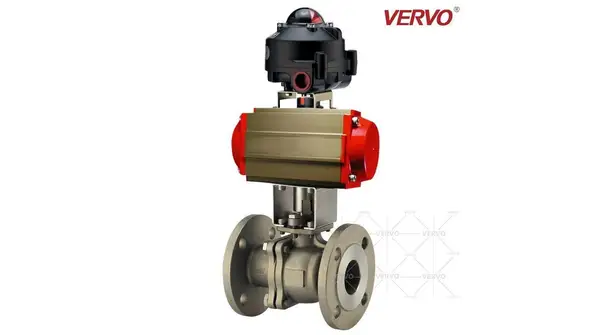 Válvula de bola de entrada lateral accionada neumáticamente, CF8M, 6 IN ...