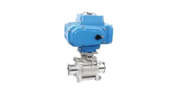 Three Piece Clamp Ball Valve with Electric Actuator | Vervo