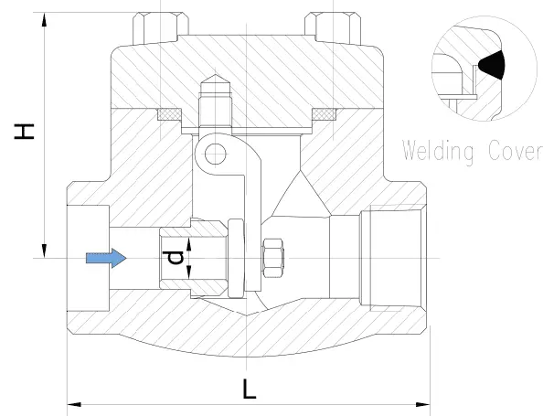 API 602, 622, 624 Check Valve, ASTM A105N, 3/4 IN, 800 LB - Vervo