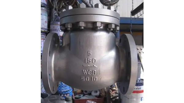 BS 1868 Swing Check Valve, 5 Inch, 150 LB, ASTM A216 WCB, RF | Vervo