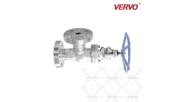 ASTM A182 F316 Angle Globe Valve, DN25, PN100, Flanged | Vervo
