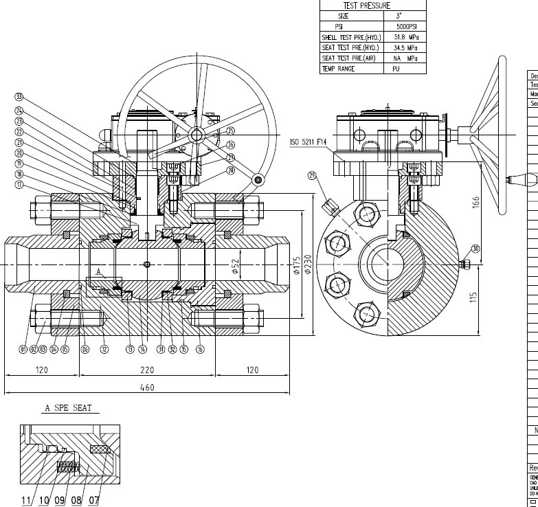 API 6A Compact Ball Valve, F60/F65, 1-13/16 Inch, 2000 PSI | Bosseal