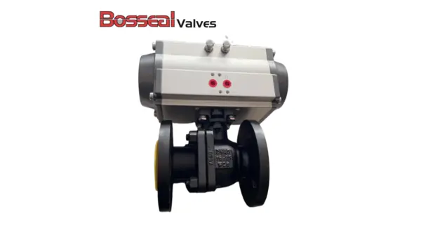 Pneumatic Floating Ball Valve, WCB, 1IN, CL150, F316 Trim, RF | Bosseal