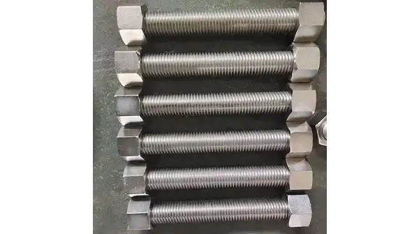 ASTM A453 Stud Bolt, 2 Hex Nuts, M16, Gr 660 Class A, ISO261 Thread ...