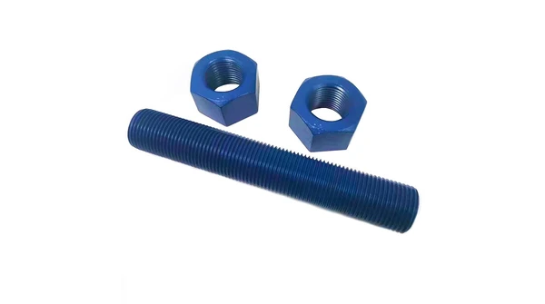 Double Coated Stud Bolt & Nuts, Zinc Nickel, Blue Xylan 1070 | China Topper