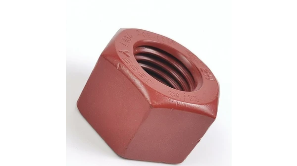 Red Xylan Coated Hex Nut, ASTM A194 2H, API 20E, 1-1/4 Inch | China Topper