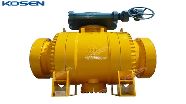 ASTM A352 LCB Ball Valve, 3-Piece, API 6D, 56 IN, CL600, RF | Kosen