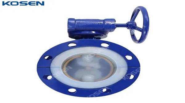 PTFE Lined Butterfly Valve, API 609, A216 WCB, DN100, PN16 | Kosen