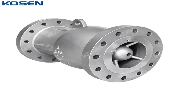 ASTM A890 5A Axial Check Valve, API 6D, 6 Inch, 300 LB, RF | Kosen