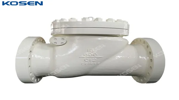 ASTM A217 C12 Swing Check Valve, API 6D, 18 Inch, CL600, RF | Kosen