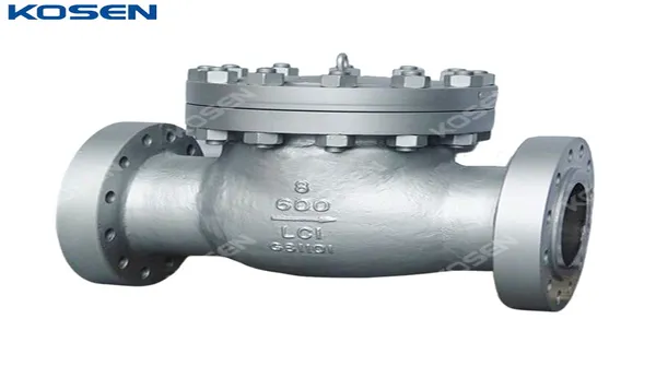 ASTM A352 LC1 Swing Check Valve, BS 1868, 8 Inch, CL600, RF | Kosen