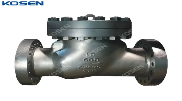 ASTM A494 CW6MC Swing Check Valve, API 6D, 10 IN, CL600, RF | Kosen