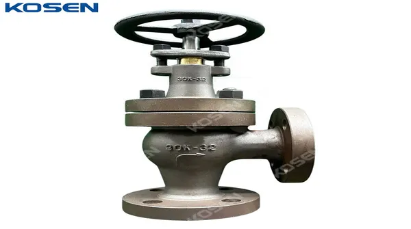 JIS SC480 Angle Globe Valve, JIS F7475, 32A, 30K, 1-1/4 Inch | Kosen