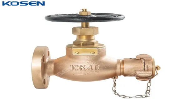 JIS F7334 Hose Globe Valve, Bronze BC6, 40A, 10K, 1-1/2 Inch | Kosen