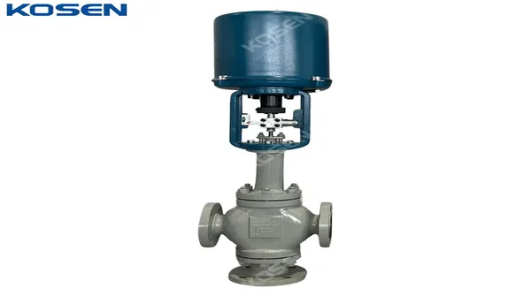 Electric Three Way Control Valve, ASTM A216 WCB, 2 IN, CL150 | Kosen