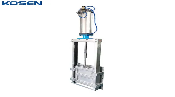 Pneumatic Square Slide Gate Valve, Carbon, Stainless Steel | Kosen