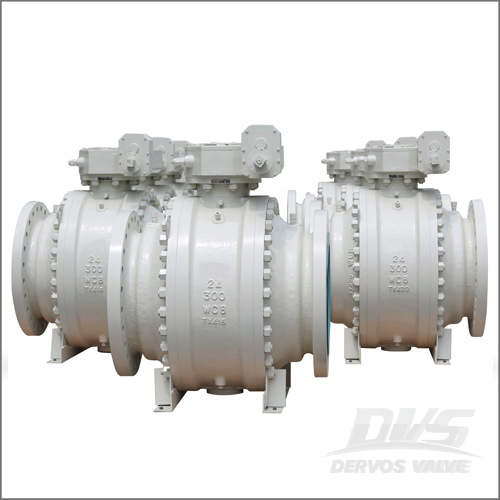 30 Inch Ball Valve, WCB, API 6D, Class 600, Raised Face, Gearbox - Dervos