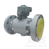 Three-piece Turbine Trunnion Mounted Ball Valve, 4 IN,900 LB - Dervos