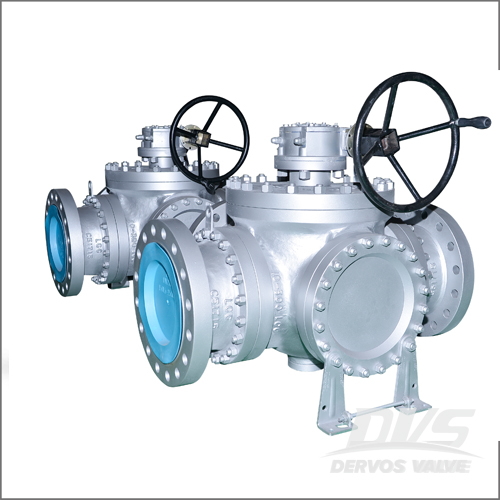 Forged Steel Three Way Ball Valve, CL600, 10 Inch - Dervos
