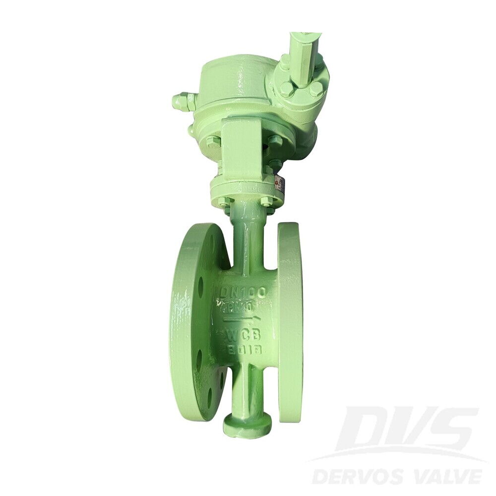 EN 593 Triple Eccentric Butterfly Valve, WCB, DN100, PN40 - Dervos