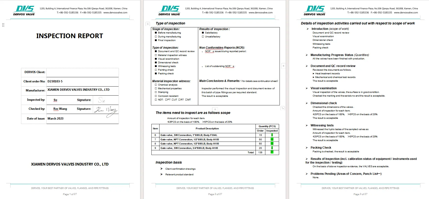 API 602 Forged Steel Gate Valves, ASTM A105N, 3/4 IN, CL800 - Dervos