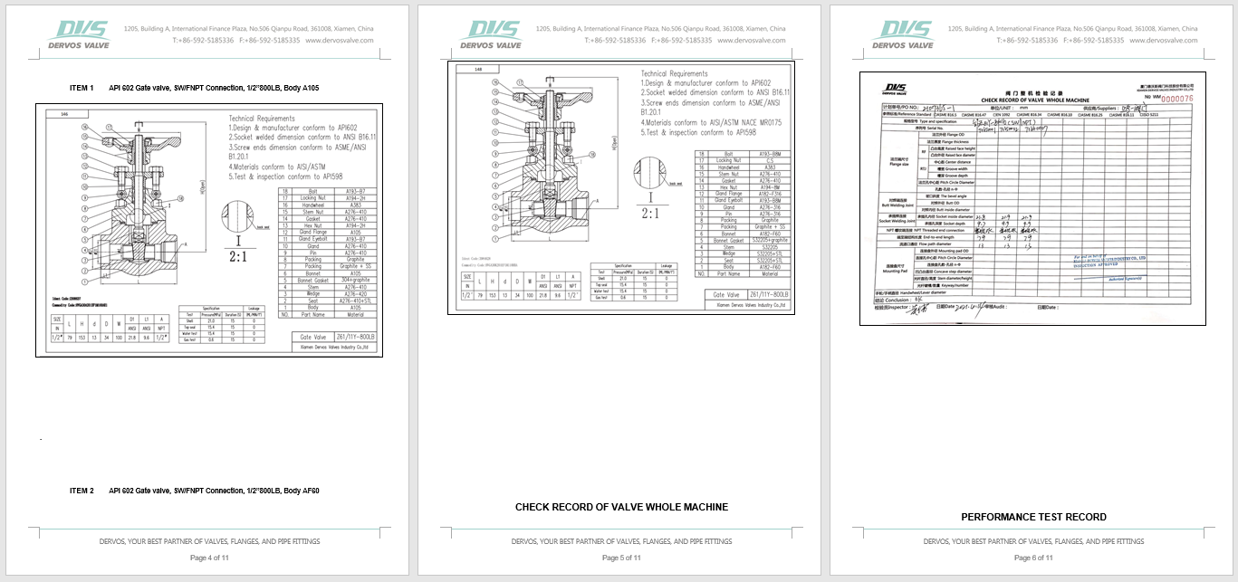 ASTM A182 F60 Gate Valve, 1/2 Inch, 800 LB, API 602, FNPT - Dervos
