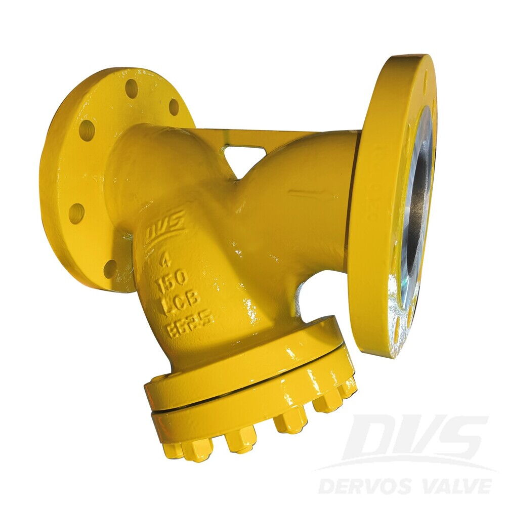 ASME B16.34 Y Strainer, 3 Inch, 150 LB, ASTM A352 LCB, RF - Dervos