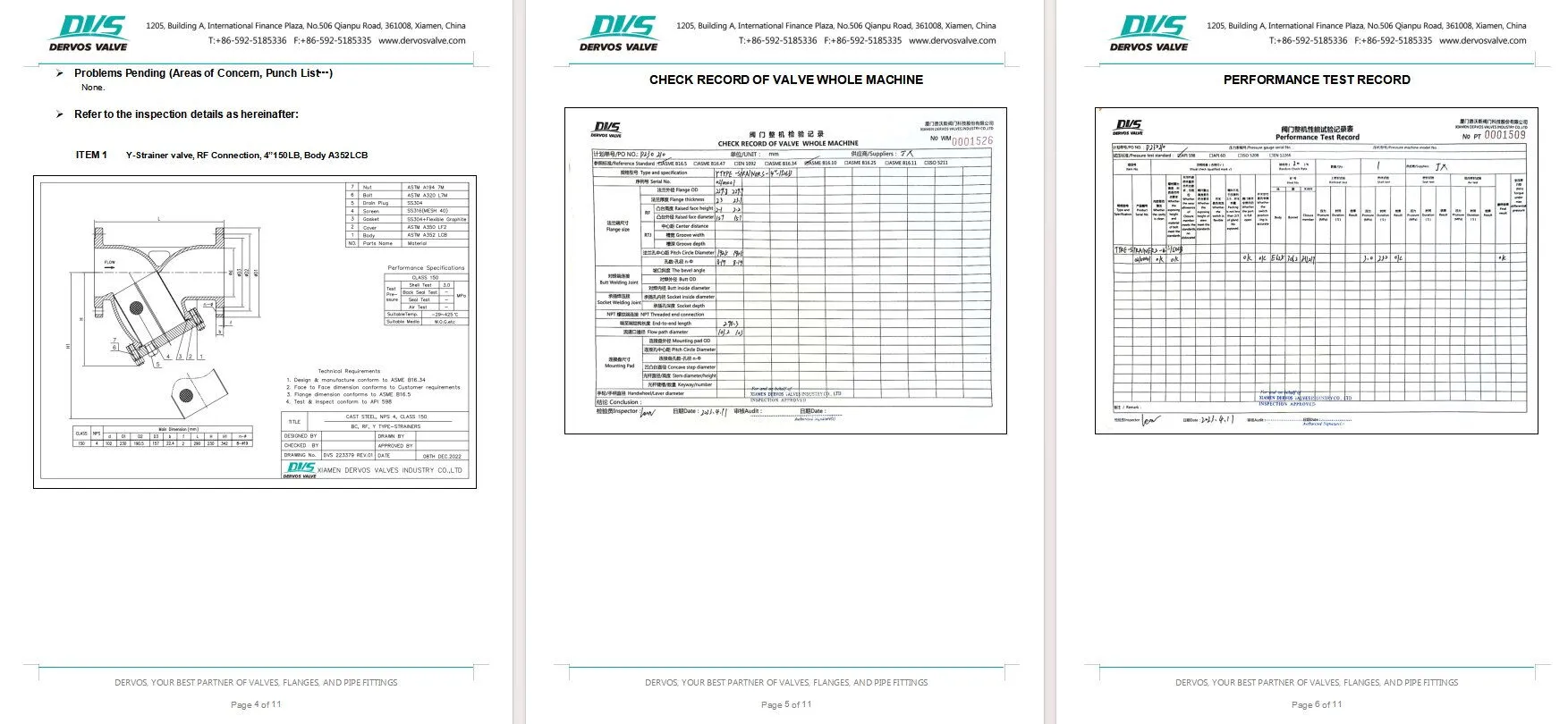ASME B16.34 Y Strainer, ASTM A352 LCB, 4 Inches, CL 150 LB - Dervos