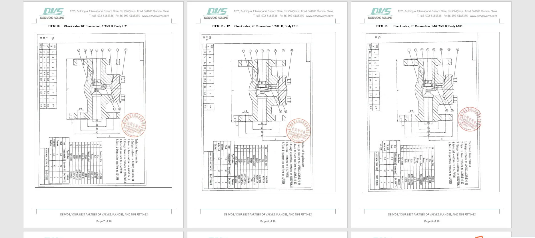 ASTM A350 LF2 Swing Check Valve, 1 Inch, 150 LB, API 602, RF - Dervos