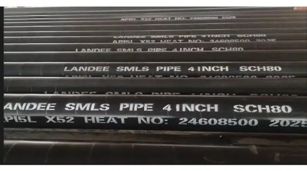 API 5L X52 Seamless Pipes, 3LPE Coated, 4 IN, 12 M, SCH 80 | Landee