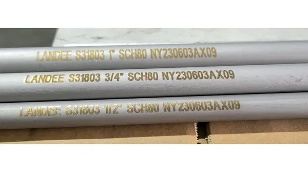 Duplex Steel UNS S31803 Seamless Pipe, 1/2-1 IN, 6 M, SCH 80 | Landee
