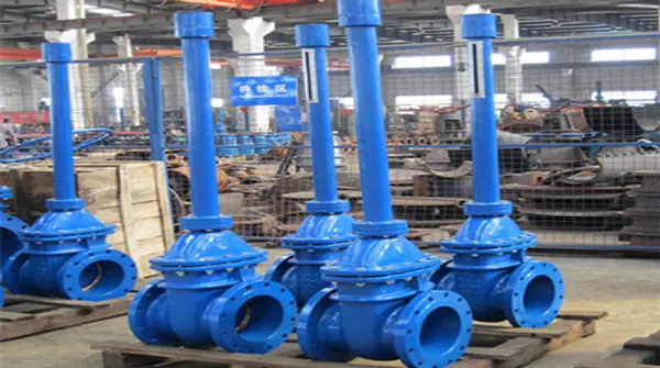 Blue Epoxy Powder Gate Valve, GGG50, DIN3352 F4, DN200, PN16 | Landee
