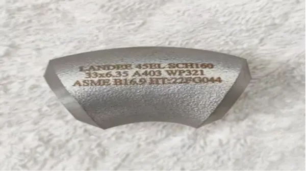 ASTM A403 WP321 Pipe Elbow, 45 Degree, LR, OD 33 MM, SCH 160 | Landee