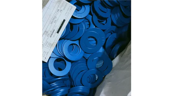 ASTM F436 Flat Washer, 1-1/2 Inch, Blue Xylan/PTFE Coated | Landee