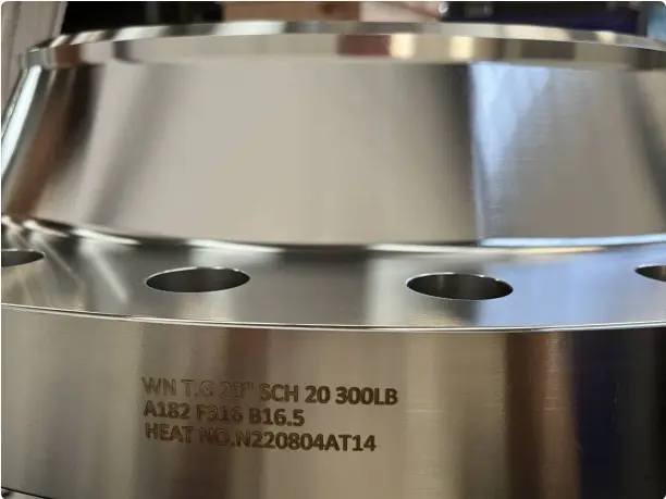 ASTM A182 F316 Weld Neck WN Flange, 20 Inch, 300 LB, SCH 20 - Landee