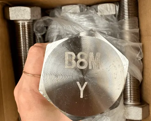 ASTM A193 B8M Bolt, ASTM A194 8M Hex Nut, 1-1/2 Inch, DN40 - Landee