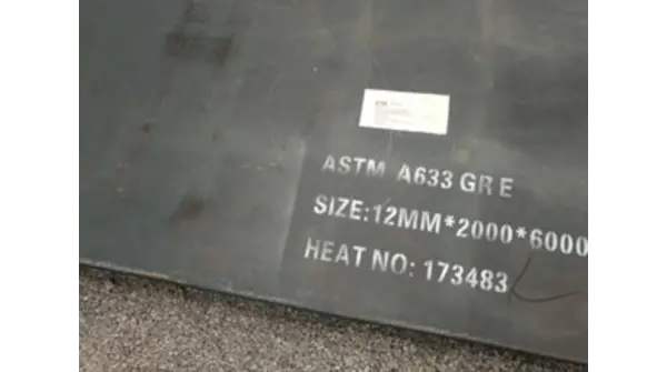 ASTM A633 Grade E Plate, WT 12mm, W 2000mm, L 6000mm | Landee