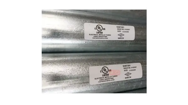 UL Lilsted EMT Pipe, Galvanized Steel Electrical Metallic | Landee