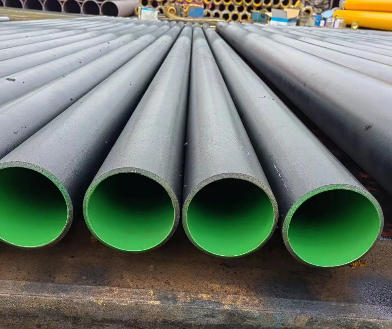 ASTM A106 Grade B Pipes, 6 Inch, Sch 40, Epoxy Lined, BE End - Landee