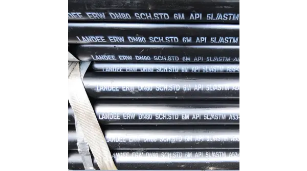 ASTM A53 Grade B ERW Steel Pipe, SCH 40, 6 - 12 Meter | Landee