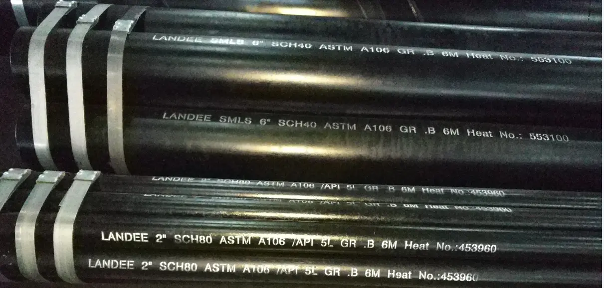 ASTM A106 Grade B Seamless Pipe, 6 Inch, SCH 40, 6 Meters - Landee