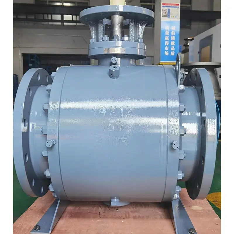 ASTM A105 Turnnion Ball Valve, 12 Inch, 300 LB, Epoxy Coated - Landee